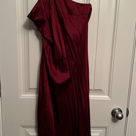 Express | Dresses | Express Red Asymmetrical Backless Cocktail Gown ...